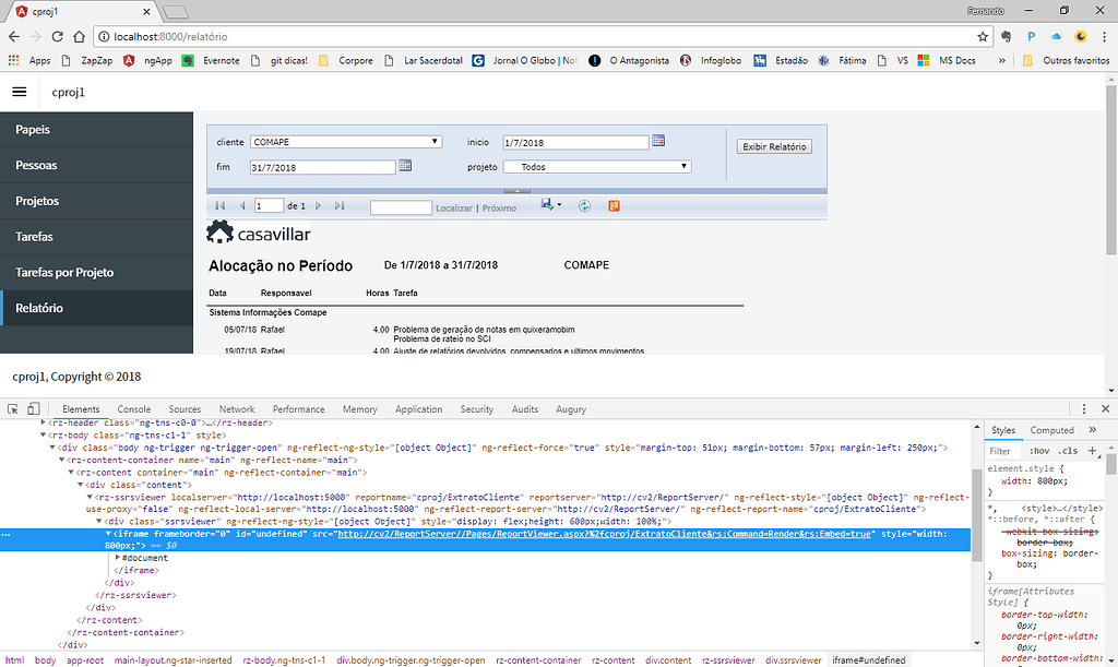 SSRSviewer IFrame width - Angular - Radzen