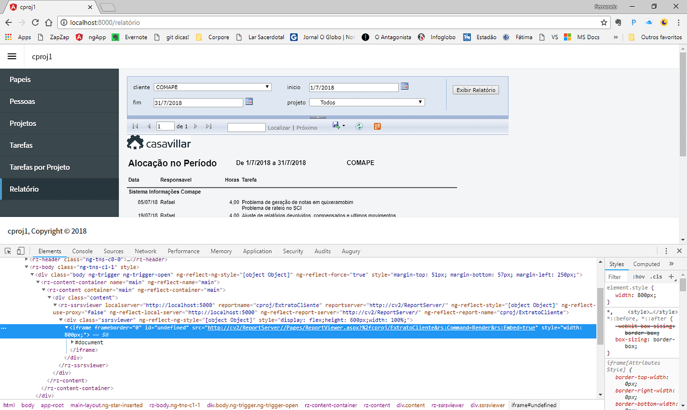 SSRSviewer IFrame width - Angular - Radzen
