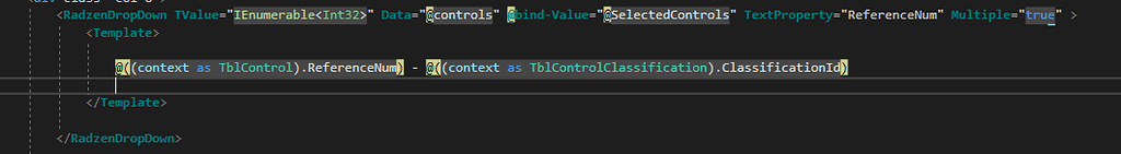 Dropdown values from different tables - Blazor Server - Radzen