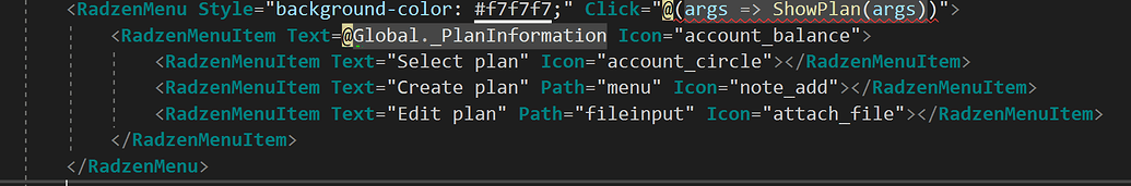 How to use the menu with events - Radzen.Blazor Components - Radzen