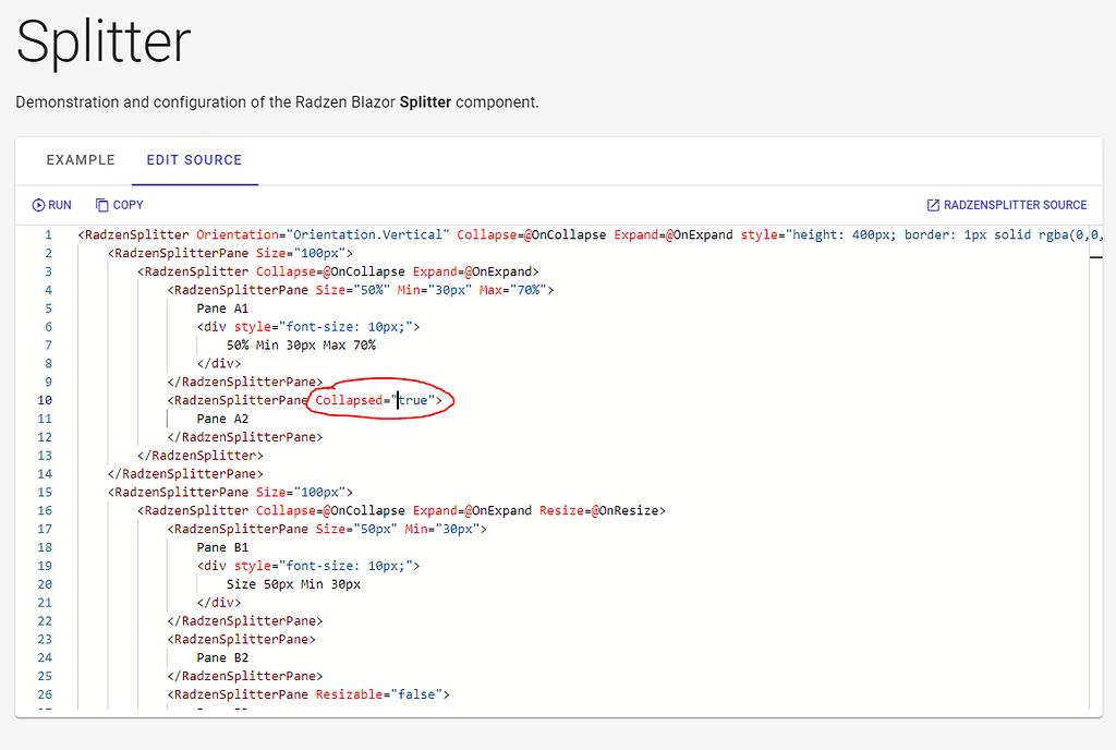 Splitter issue - Radzen.Blazor Components - Radzen