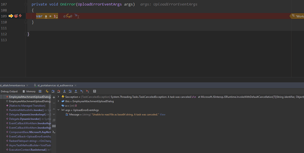 Getting a filestream from a blazor component file upload - Blazor Server - Radzen