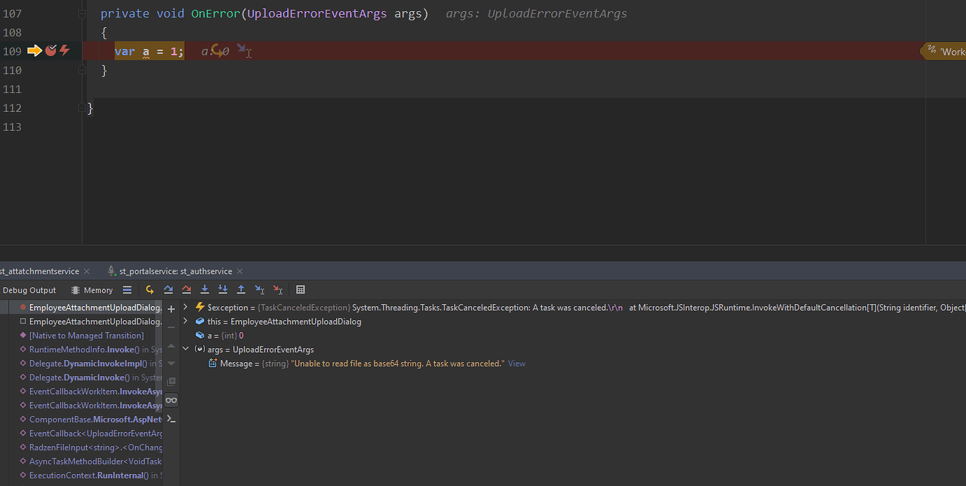 Getting a filestream from a blazor component file upload - Blazor Server - Radzen