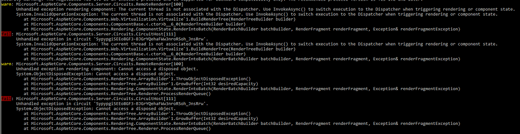 Datagrid with virtualization error since version 4.1.9 - Radzen.Blazor Components - Radzen