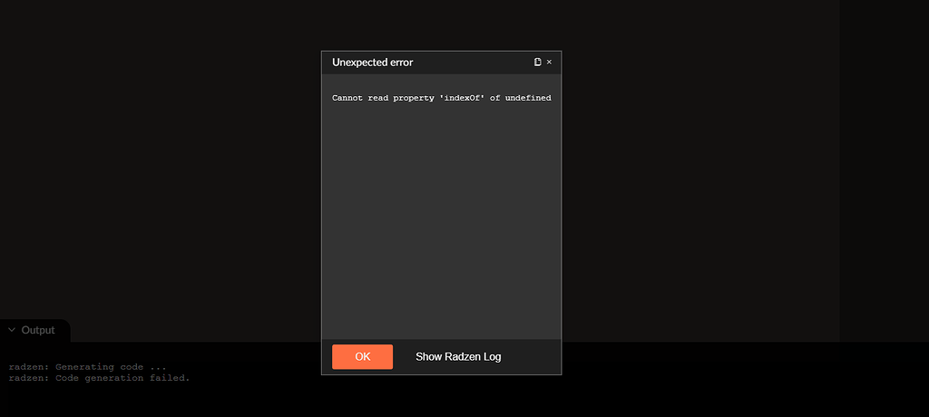 Unexpected error - Blazor Server - Radzen