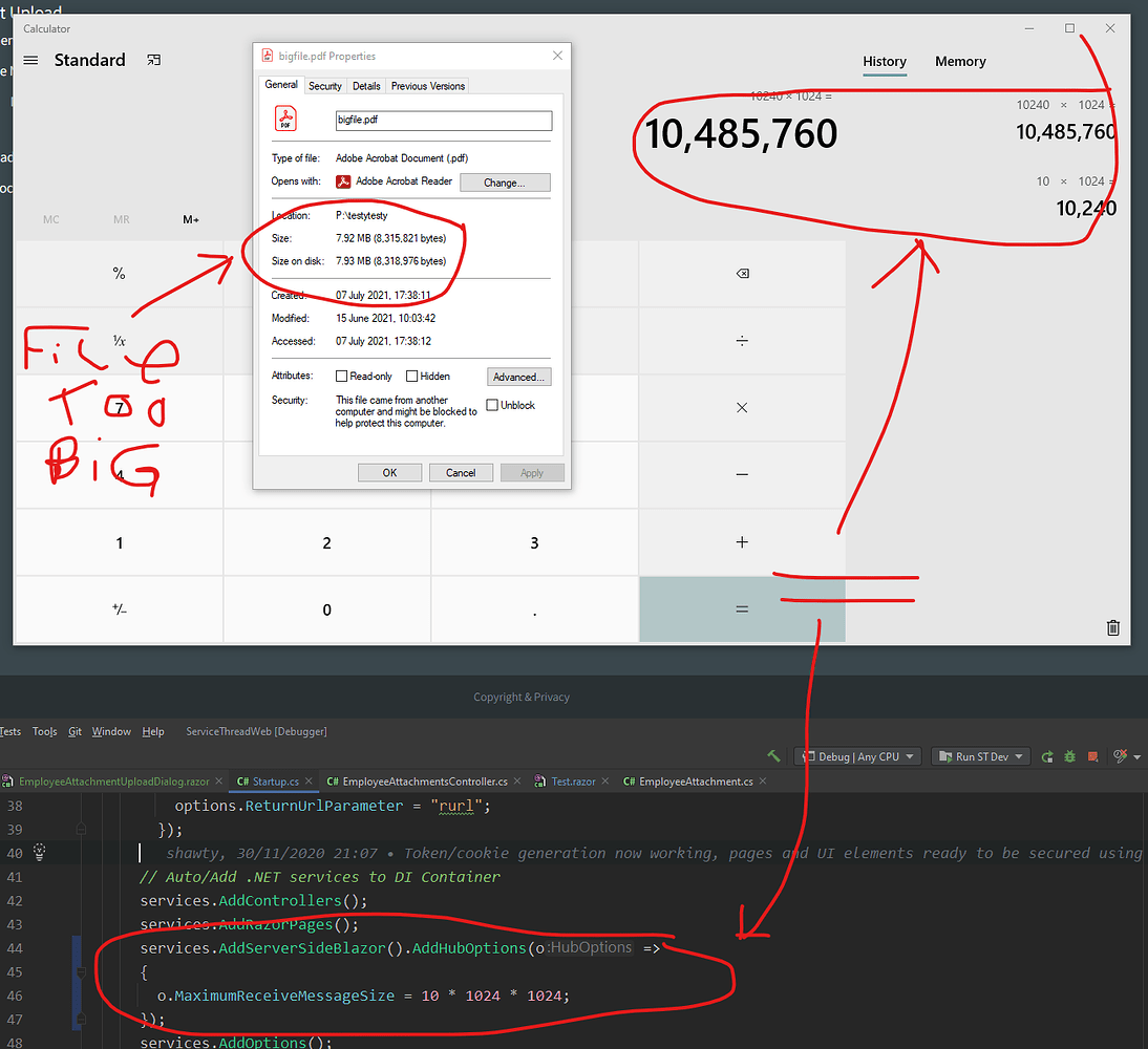 Getting a filestream from a blazor component file upload - Blazor Server - Radzen