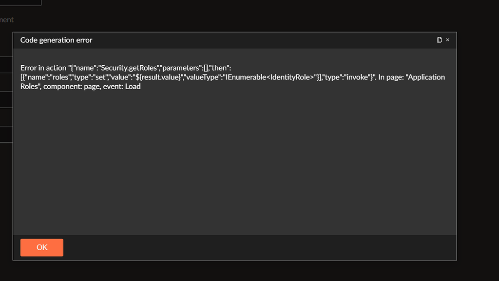 Cant implement security - Blazor Server - Radzen