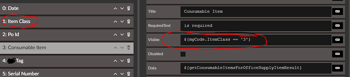 Show hide form field based on a value of another form field - Angular - Radzen