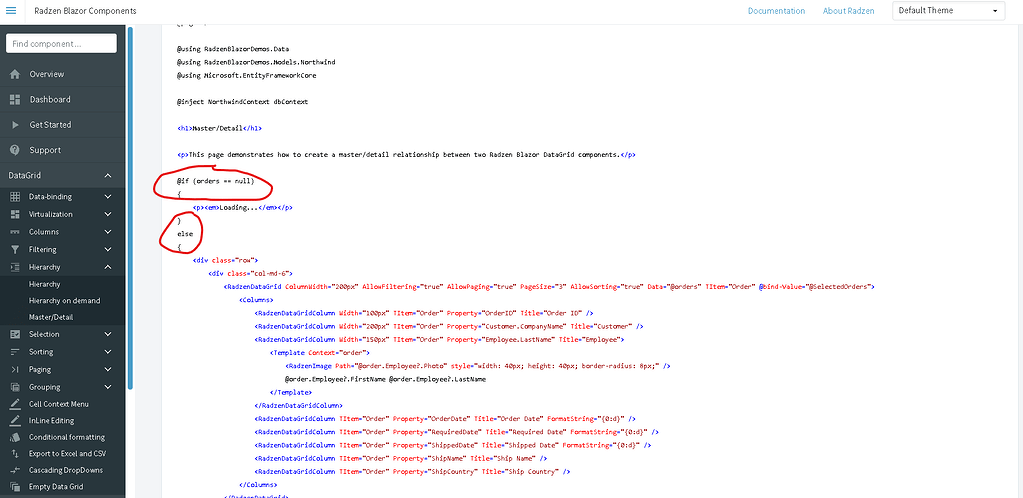 How to implement logic in page? - Blazor WebAssembly - Radzen