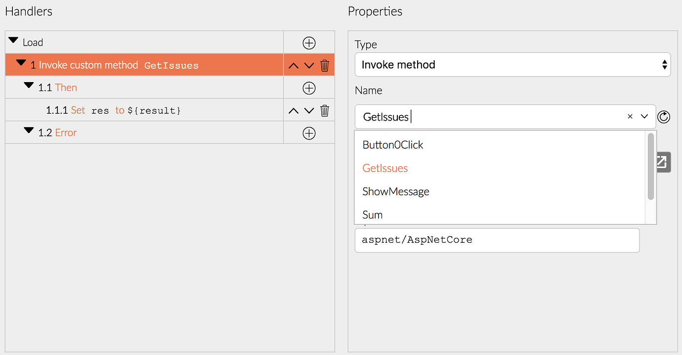 Invoke custom methods - Blazor Server - Radzen