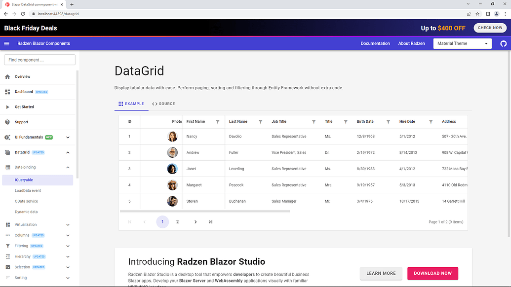 How to align data in DataGrid columns? - Radzen.Blazor Components - Radzen