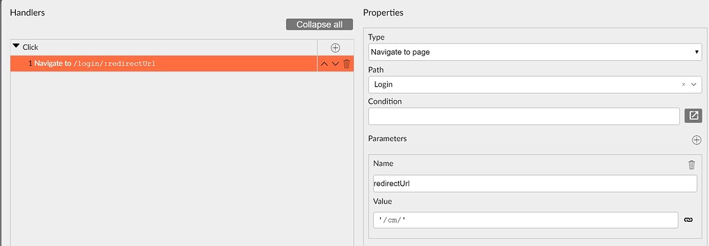 Login - redirectUrl back to - Angular - Radzen
