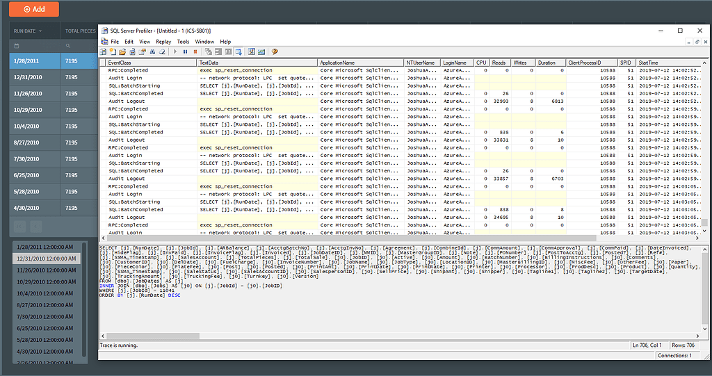 Blazor Database Activity Blazor Server Radzen