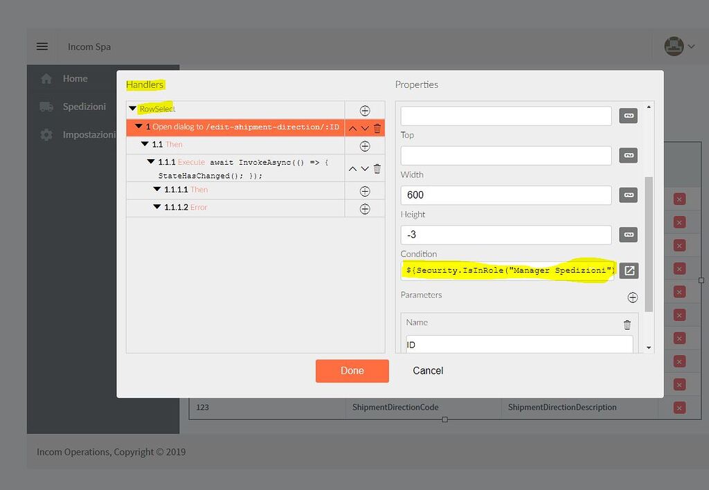 C# generated code for Grid RowSelect Event in blazor - Blazor Server - Radzen