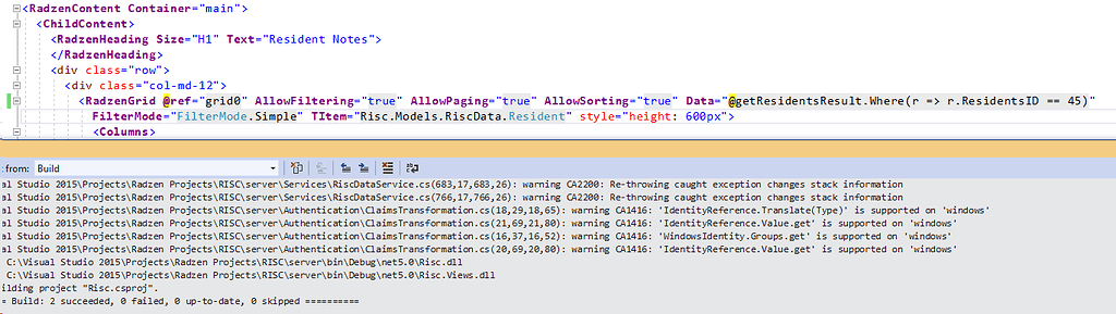 New problems with filtering datagrid - Blazor Server - Radzen