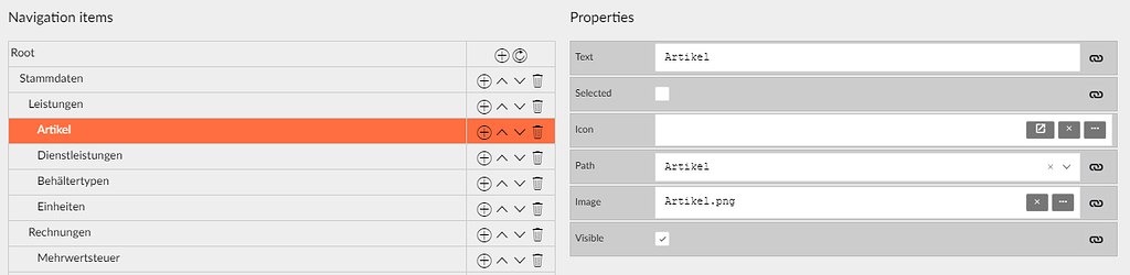Main menu image - Blazor Server - Radzen
