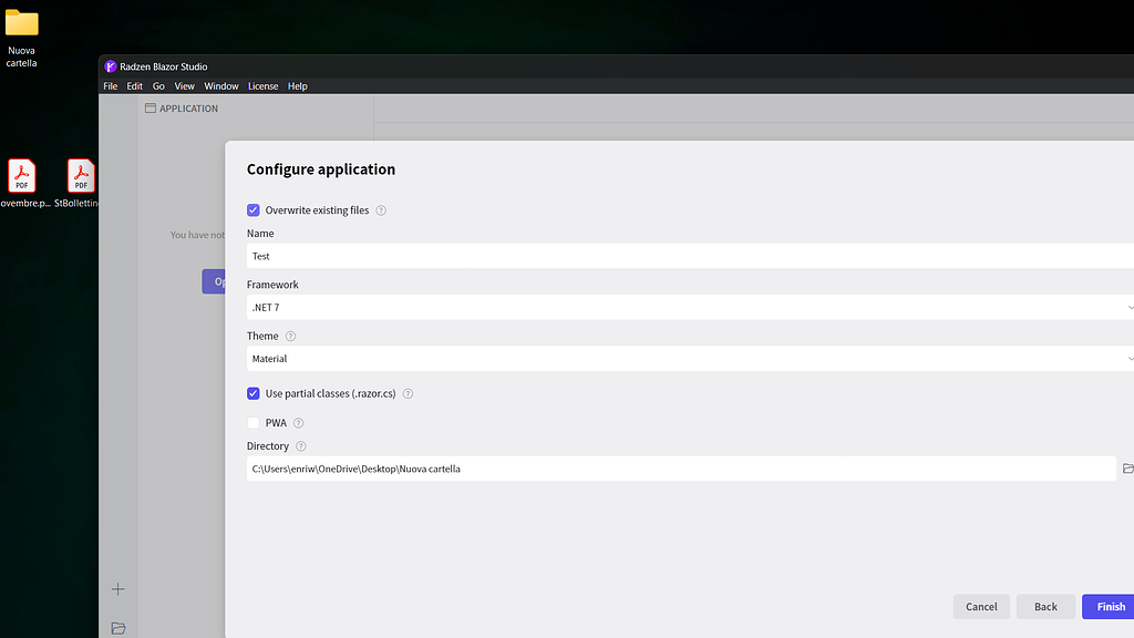 New project template error - Radzen Blazor Studio - Radzen