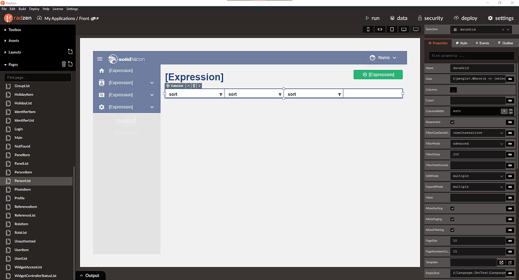 Radzen fails to set DataGrid's type - Blazor Server - Radzen