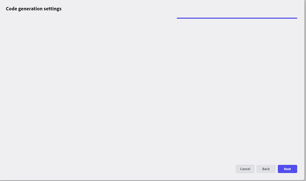 Stuck at "Code Generation Settings" forever in Radzen Blazor Studio - Radzen Blazor Studio - Radzen