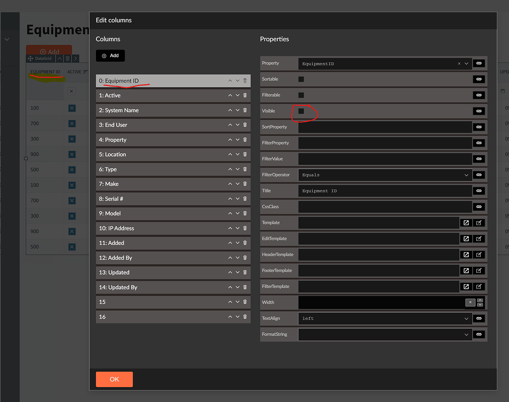 Grid column shouldn't be visible - Blazor Server - Radzen