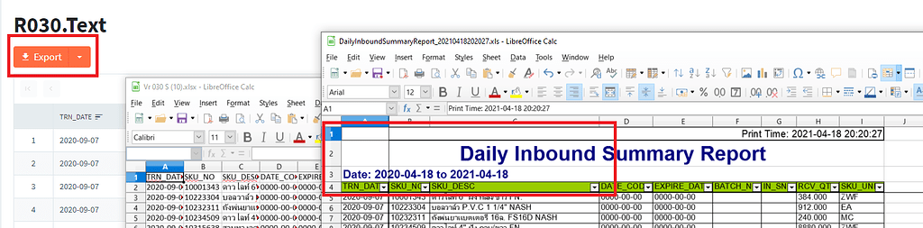 Where to custom Radzen generated code with Export feature, to add something to Excel file before ...
