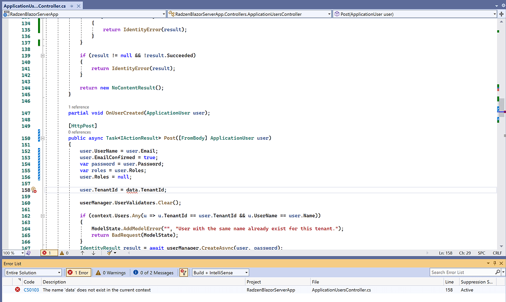 1.9.2 bug after running multi-tenant security - Radzen Blazor Studio - Radzen