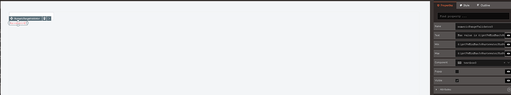 NumericRangeValidator not working anymore - Angular - Radzen