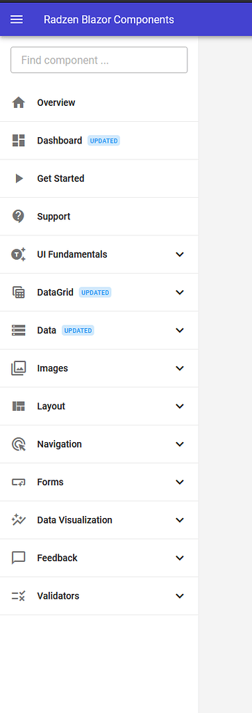 Menu Toggeler - Radzen.Blazor Components - Radzen
