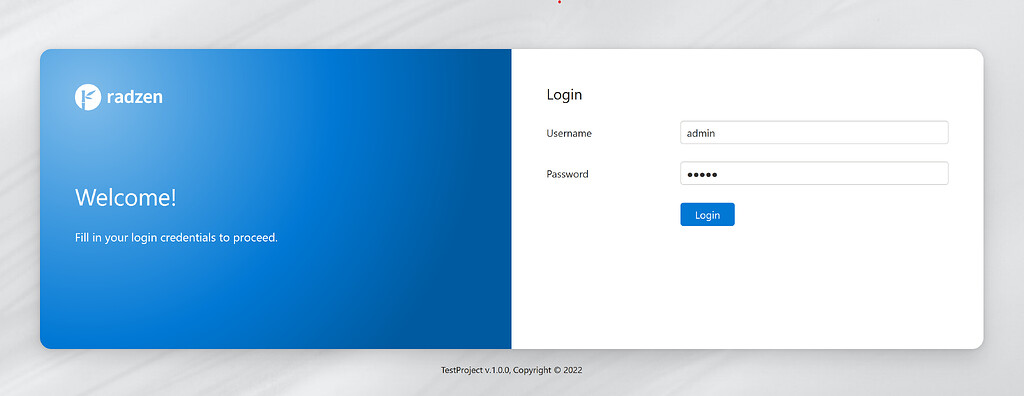 Unable to authenticate as admin - Radzen Blazor Studio - Radzen