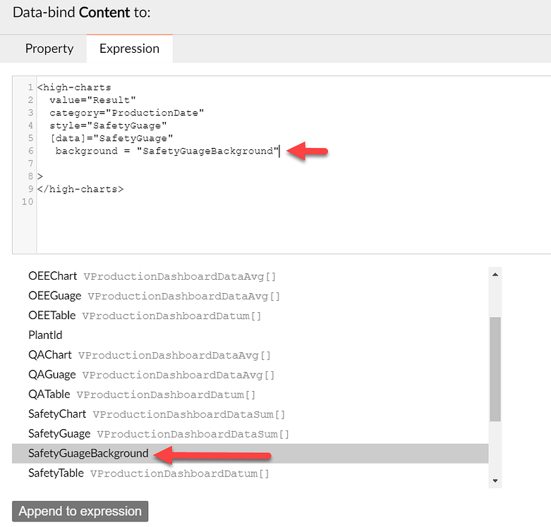 Pass values to HTML control - Angular - Radzen
