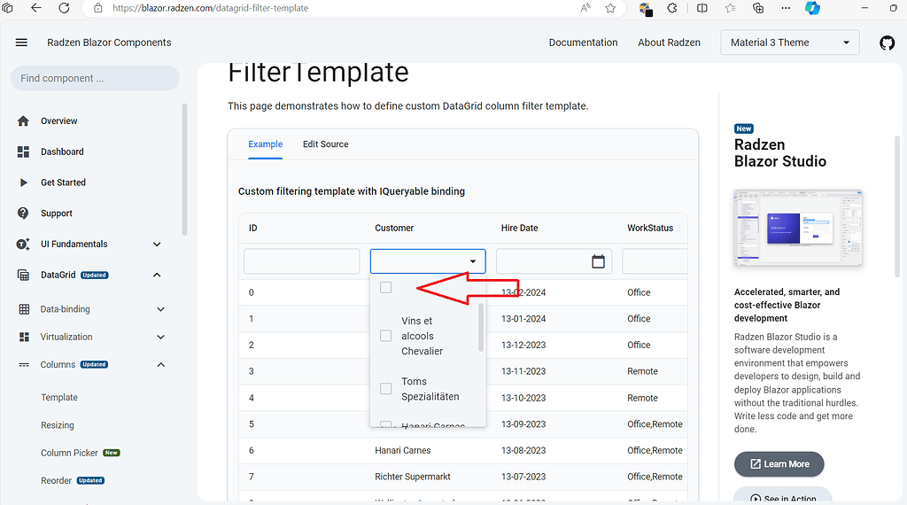 Placeholder In dataGridColum FilterTemplate for SelectAll - Radzen ...