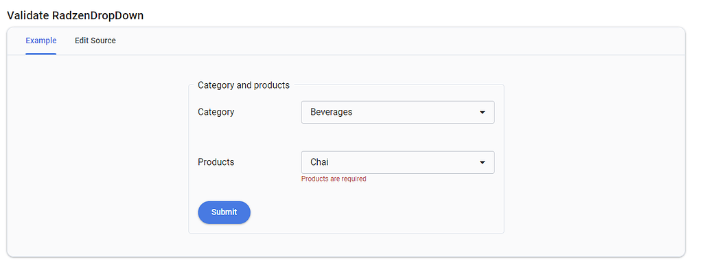 RequiredValidator with RadzenDropDown set to multiple - Radzen.Blazor Components - Radzen
