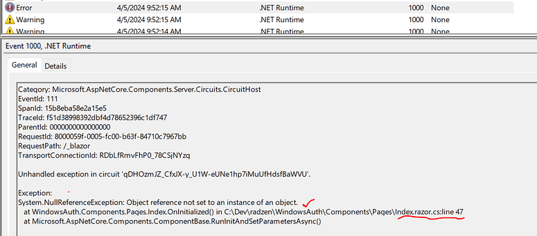 Unable to Make Windows Authentication in my Blazor Application - Radzen Blazor Studio - Radzen