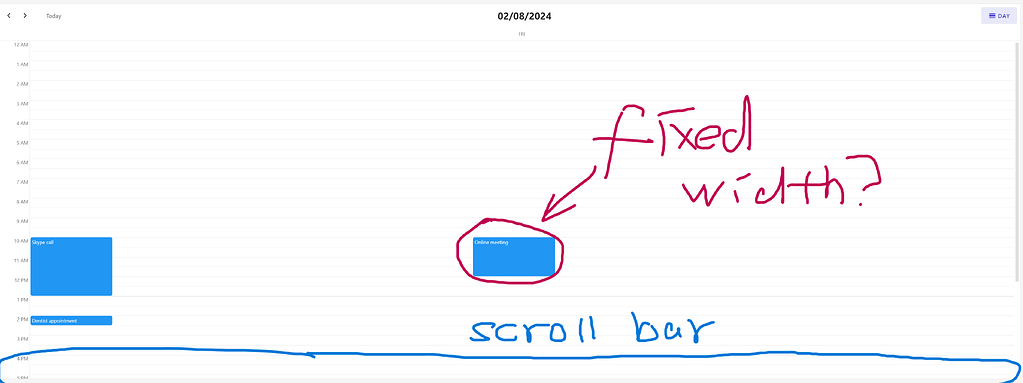 Scheduler horizontal scroll bar - Radzen.Blazor Components - Radzen Scheduler horizontal scroll bar - Radzen.Blazor Components - Radzen