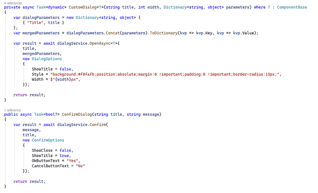 DialogService.Confirm - Radzen.Blazor Components - Radzen