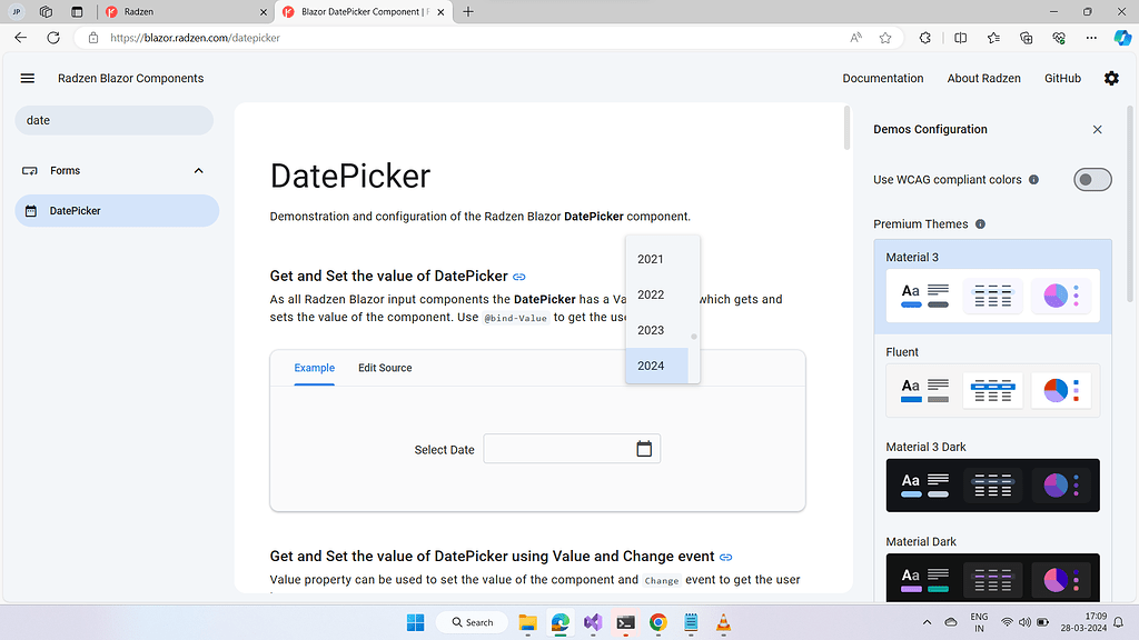 RadzenDatePicker Scroll issue - Radzen.Blazor Components - Radzen