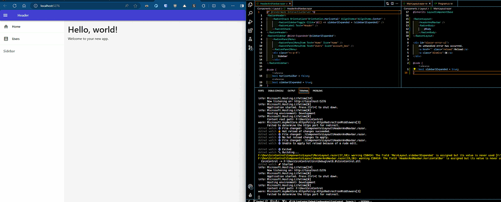 Header with Interactive Mode cuts off the body? - Radzen.Blazor Components - Radzen