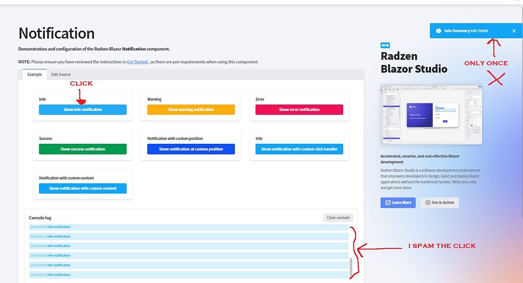 RadzenNotification cannot show multiple notification of same type ...