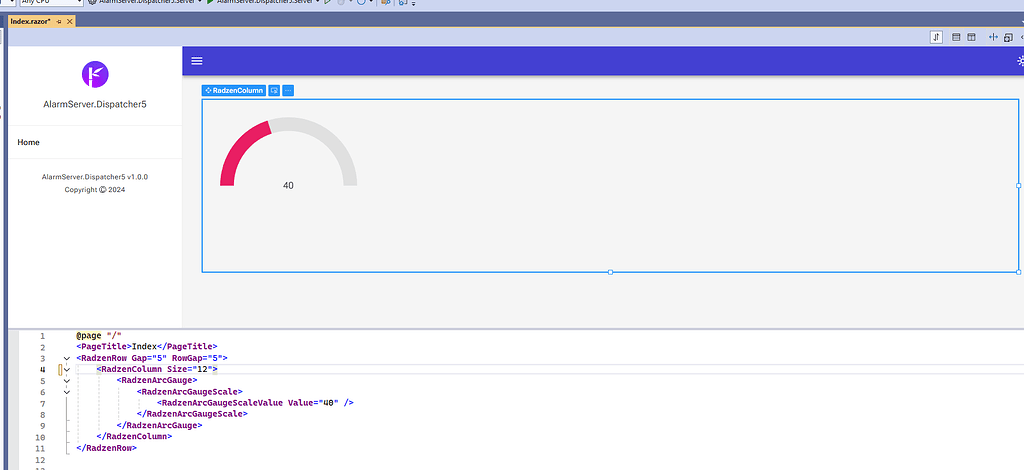 Rending failed after saving page - Radzen Blazor for Visual Studio - Radzen