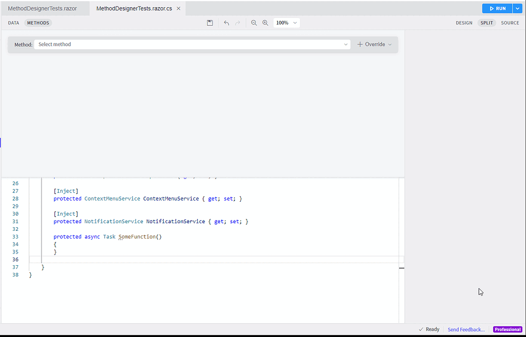 The Method Designer locates/continues the wrong place after adding a ...