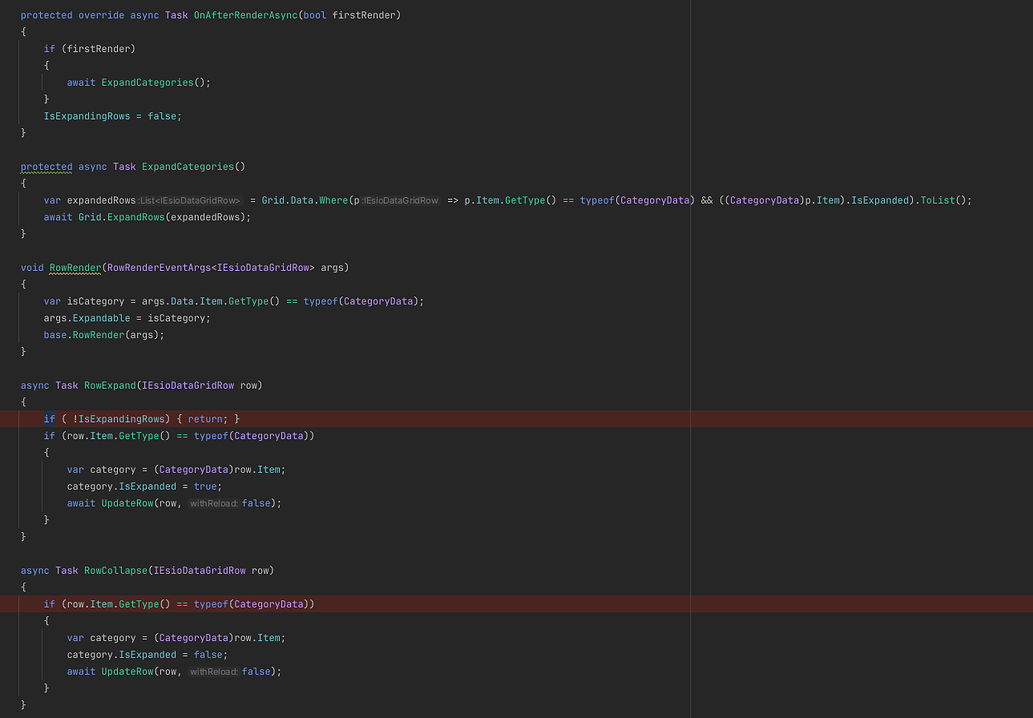 Pre-expand table rows - Radzen.Blazor Components - Radzen