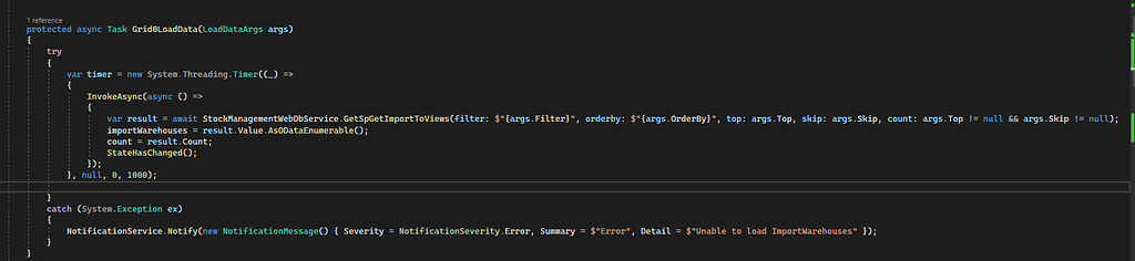 How to get data and bind to griddata continuously - Blazor WebAssembly - Radzen