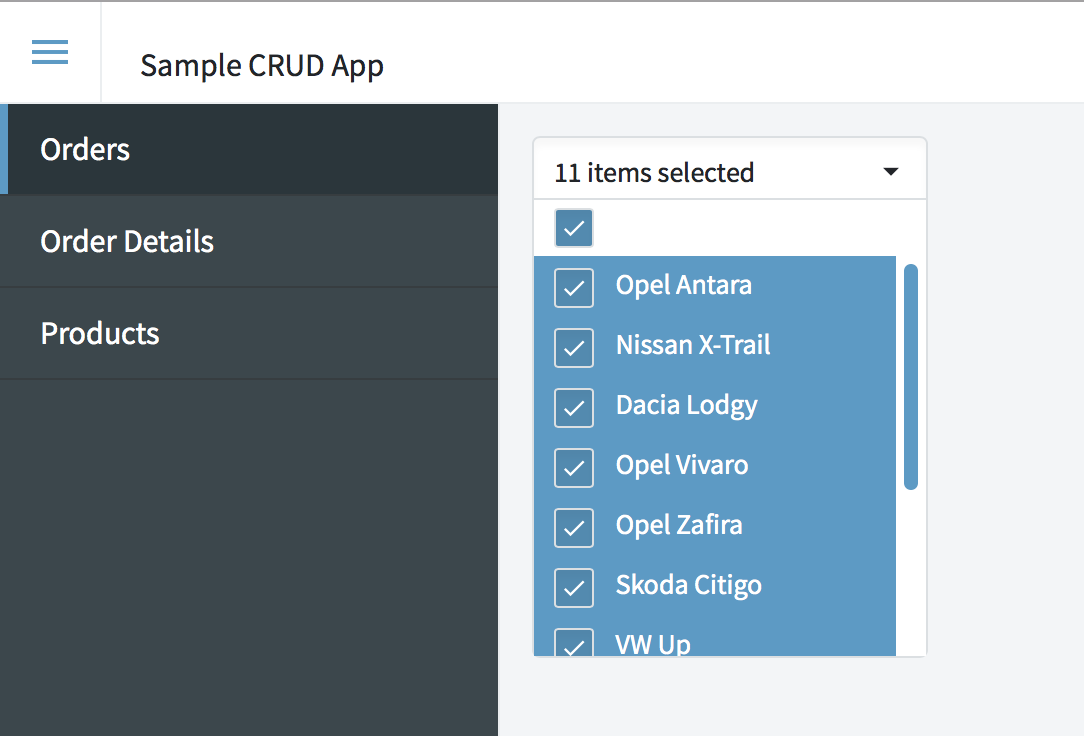 Dropdown Multiselect - Angular - Radzen