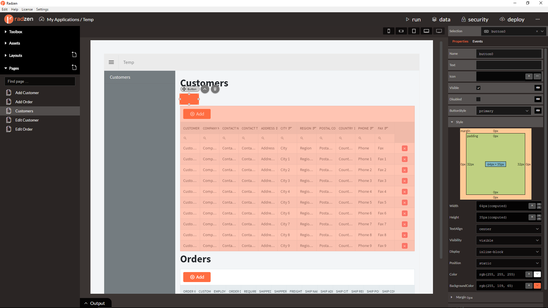 Adding More Than One Page For Same Table Overwrites Already Existing Page Angular Radzen