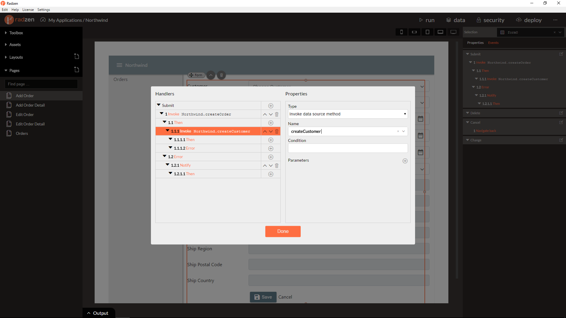 Create multiple records in database with 1 insert - Angular - Radzen