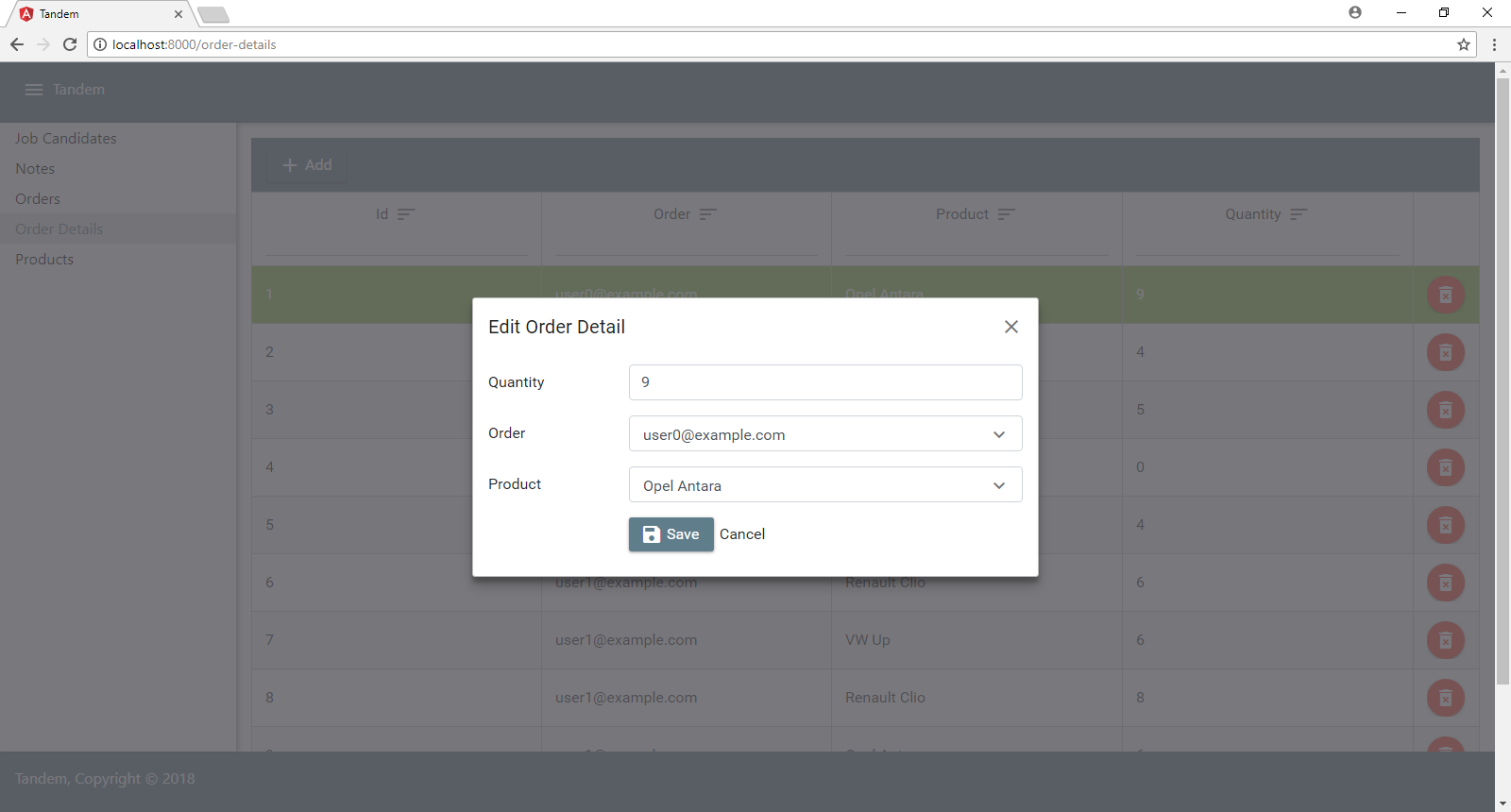 Automatic Page Generation - Open "Edit" and "Add" pages in dialogs - Angular - Radzen
