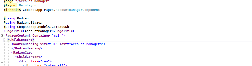 MainLayout error - Blazor Server - Radzen