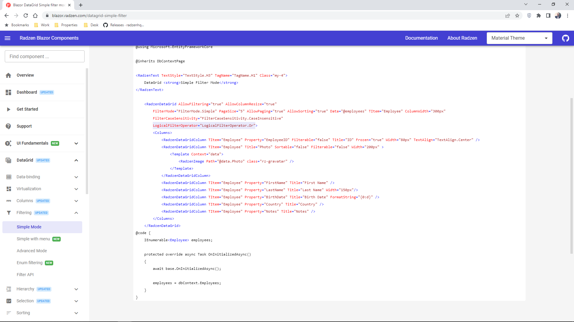 RadzenDataGrid not filtering multiple columns - Radzen.Blazor ... RadzenDataGrid not filtering multiple columns - Radzen.Blazor ...