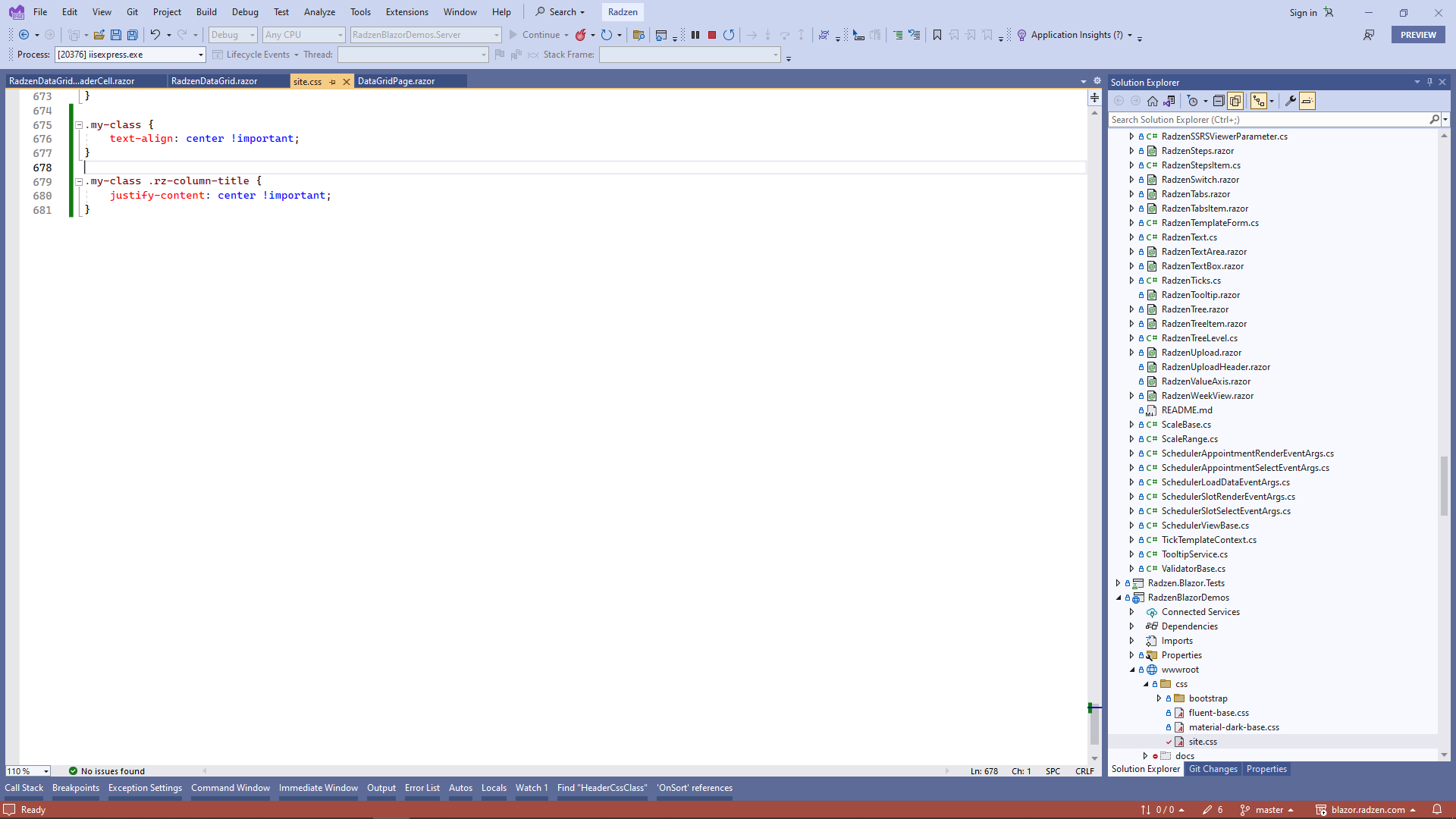 DataGridColumn TextAlign - Radzen.Blazor Components - Radzen