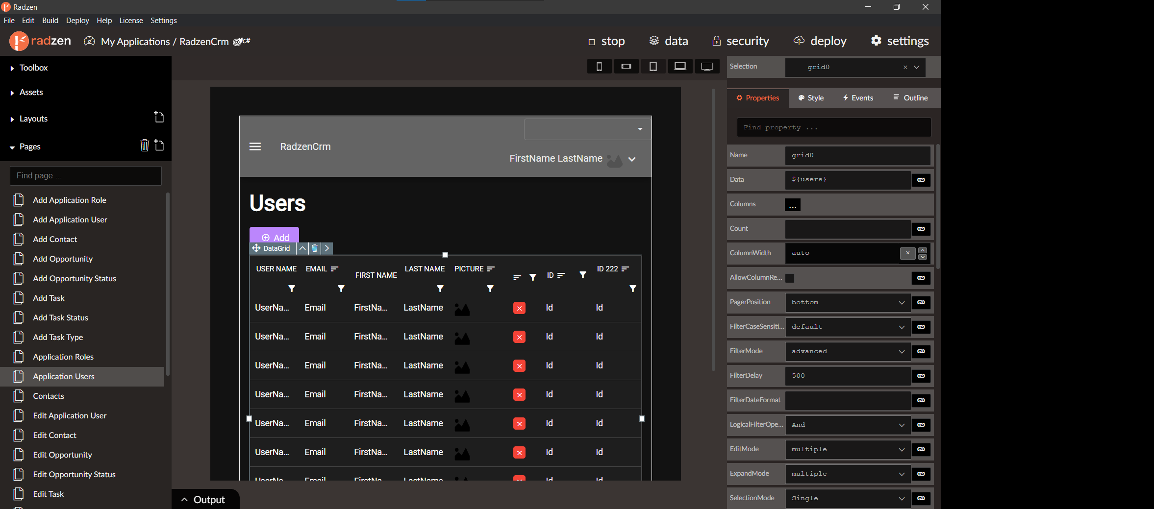 Duplicate columns with same property cannot display different titles - Blazor Server - Radzen
